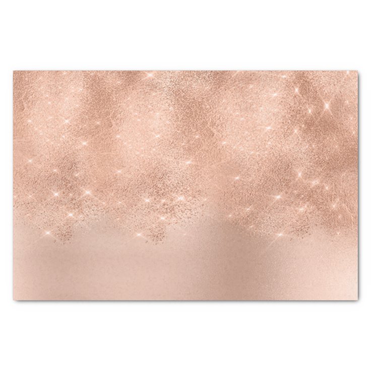 Pink Rose Gold Metallic Blush Powder Glitter Tissue Paper | Zazzle