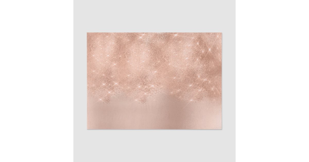 Pink Rose Gold Metallic Blush Powder Glitter Tissue Paper | Zazzle