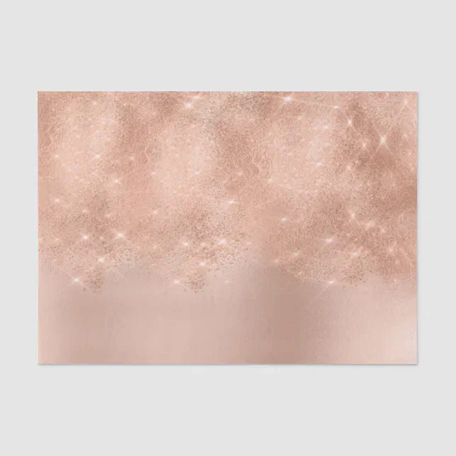 Pink Rose Gold Metallic Blush Powder Glitter Tissue Paper | Zazzle