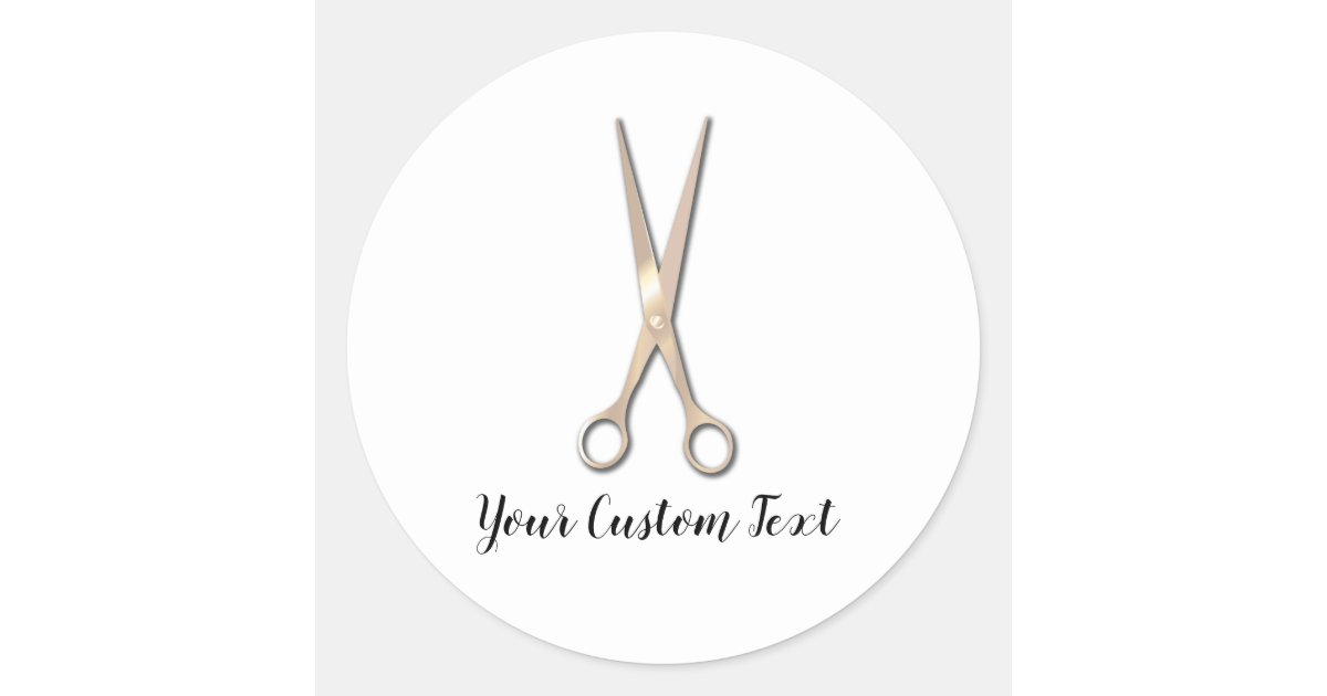 Pink Rose Gold Metallic Salon Hair Stylist Scissor Classic Round ...