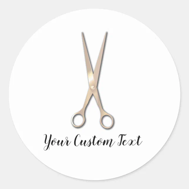 Pink Rose Gold Metallic Salon Hair Stylist Scissor Classic Round ...