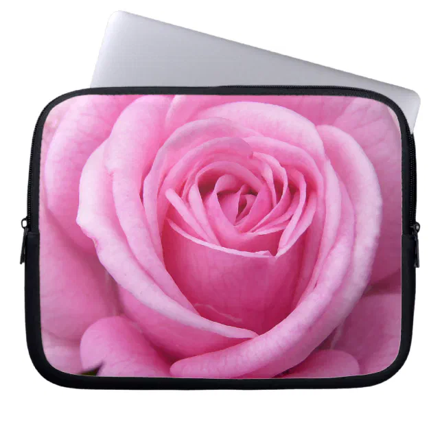 Pink Rose Laptop Sleeve Romantic Rose Tablet Case | Zazzle