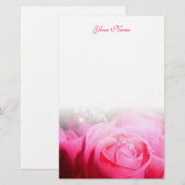 Pink Rose Letterhead | Zazzle