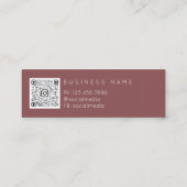 Pink Rose Lip Nurse Cosmetic Injector QrCode Logo Mini Business Card ...