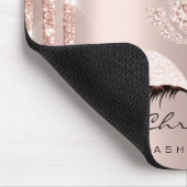 Pink Rose Makeup Artist Sparkly Diamond Lotos Lash Mouse Pad | Zazzle