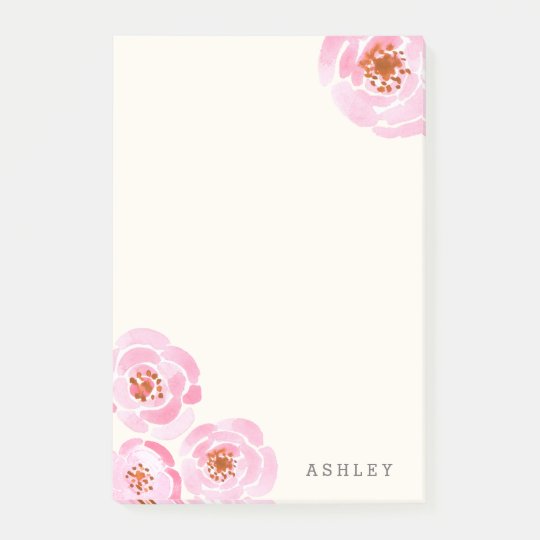 Pink Rose Print Post-It Post-it Notes | Zazzle.com