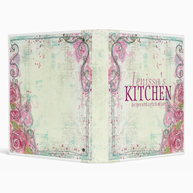Pink Rose Recipe Binder | Zazzle
