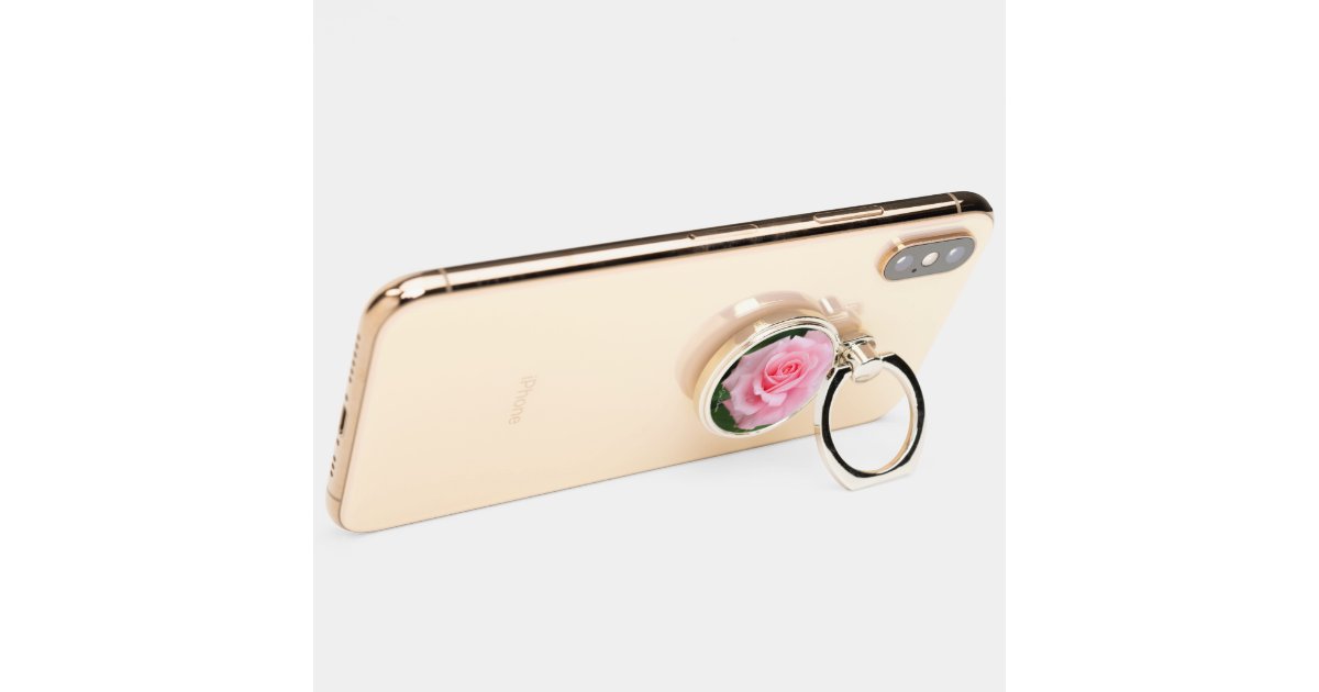 Pink Rose:Smartphone Ring Holder | Zazzle