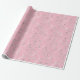 Pink Rose Sparkly Laurel Floral Silver Diamonds Wrapping Paper | Zazzle