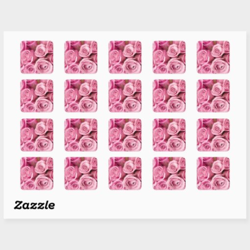 Pink Rose Stickers | Zazzle