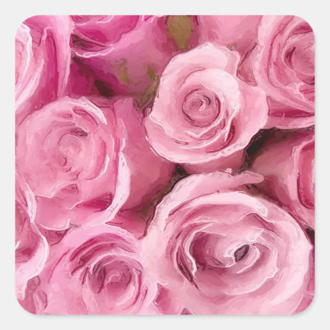 Pink Rose Stickers | Zazzle