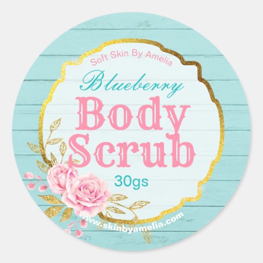 Pink Rose Vintage Gold Glitter Body Scrub Labels | Zazzle.com