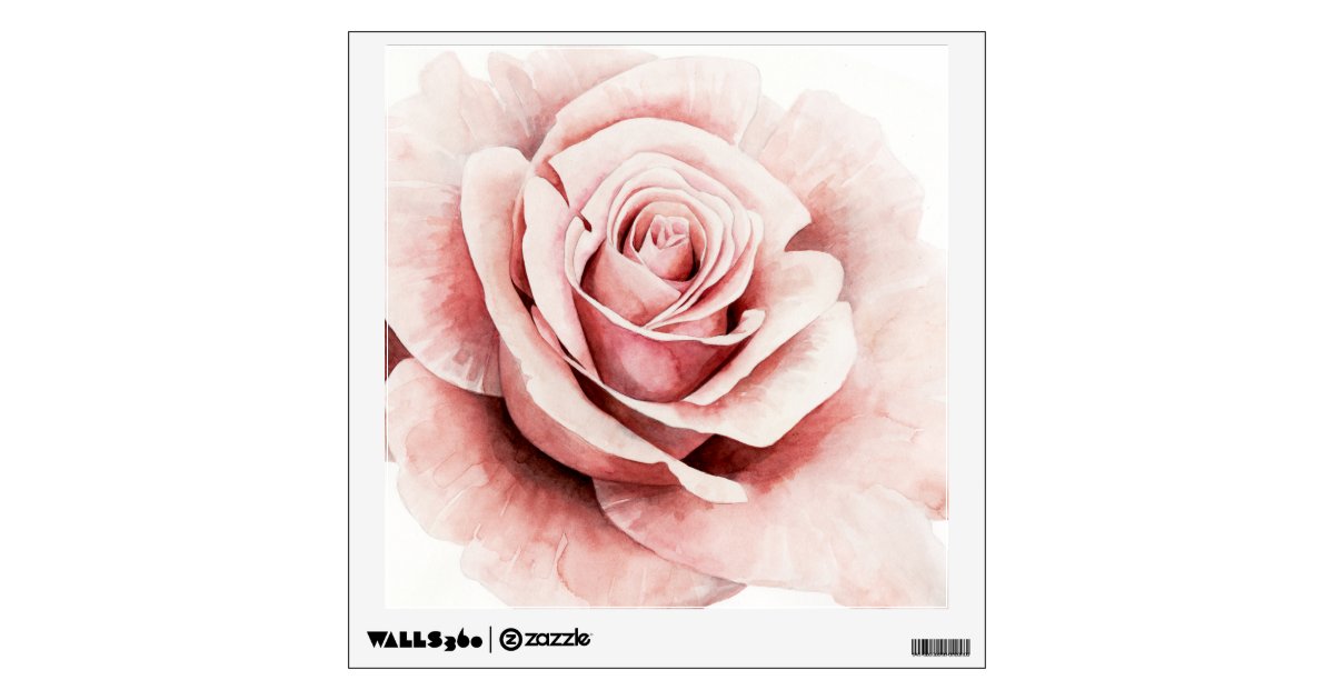 Pink Rose Wall Decal | Zazzle