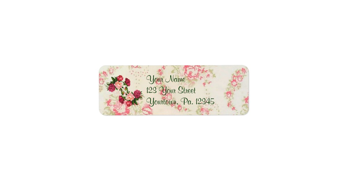Pink Roses Address Label | Zazzle.com
