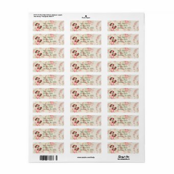 Pink Roses Address Label | Zazzle