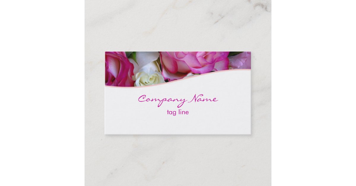 Pink Roses Business Card | Zazzle.com