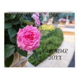 Pink roses calendar | Zazzle