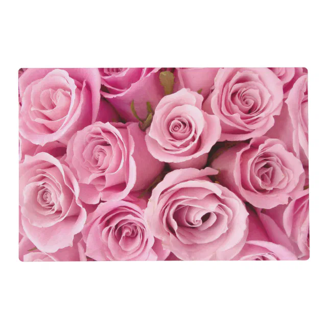 pink roses collage placemat | Zazzle
