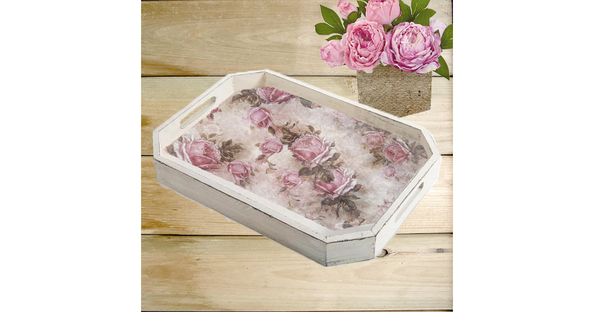Pink Roses Decoupage Tissue Paper | Zazzle