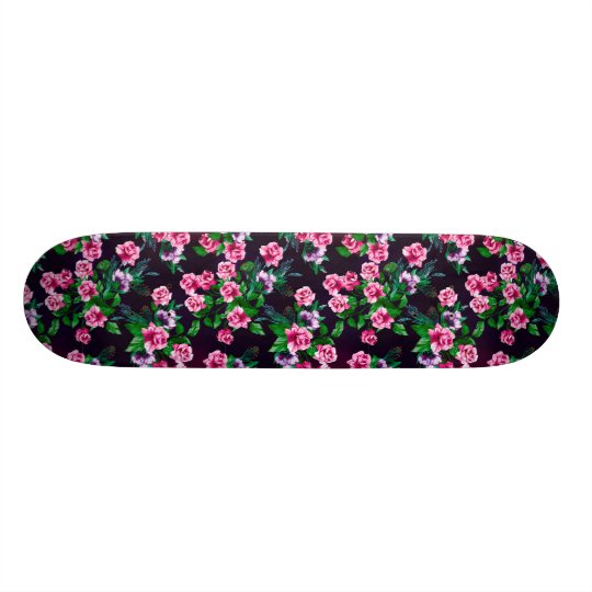 PINK ROSES FLORAL SKATEBOARD | Zazzle.com