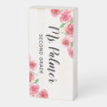 Pink Roses | Floral Teacher Name Classroom Wooden Box Sign | Zazzle