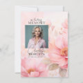 Pink Roses Flowers Celebration of Life | PHOTO Invitation | Zazzle