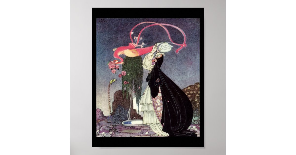 Pink Roses From A Peacock Poster Zazzle