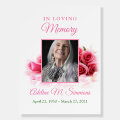 Pink Roses Funeral Memorial Photo Poster Board | Zazzle