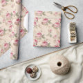 Pink Roses Gift Wrapping Paper Floral | Zazzle