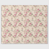 Pink Roses Gift Wrapping Paper Floral | Zazzle