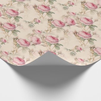 Pink Roses Gift Wrapping Paper Floral | Zazzle