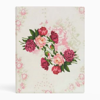 Pink Roses Mini Binder | Zazzle