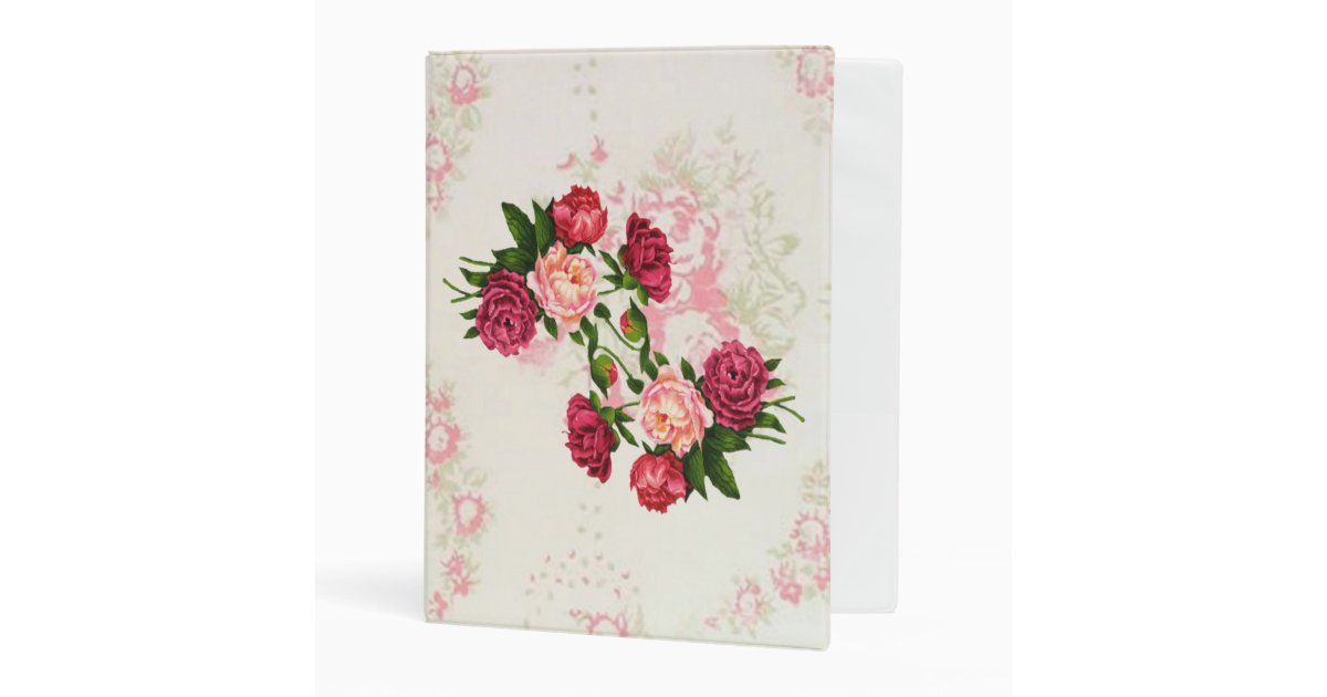 Pink Roses Mini Binder | Zazzle
