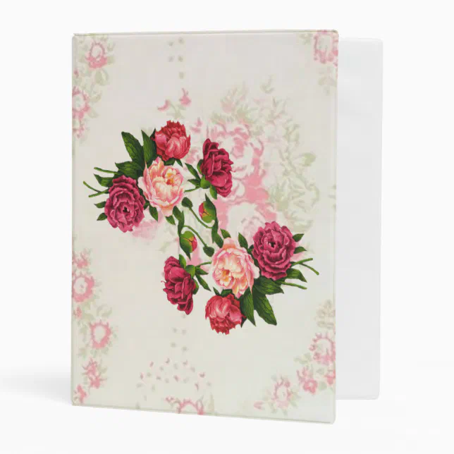 Pink Roses Mini Binder | Zazzle