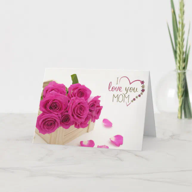 Pink Roses Mother's Day Greeting Card | Zazzle