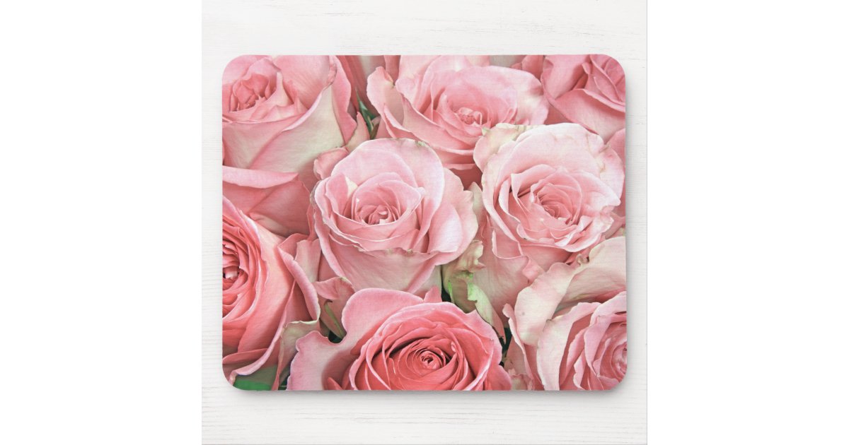 Pink Roses Mouse Pad | Zazzle