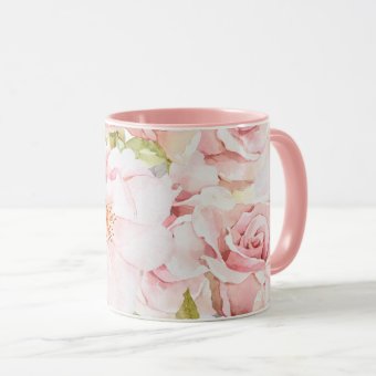 Pink Roses Mug | Zazzle