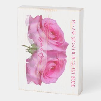 Pink Roses Please Sign Our Guest Book | Zazzle