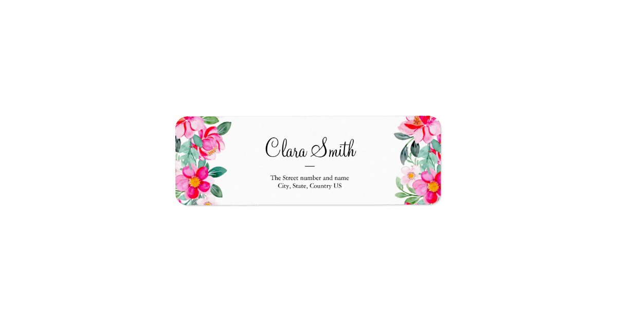 pink roses, rose,floral Return Address Label | Zazzle