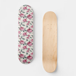 Pink Roses Skateboard | Zazzle