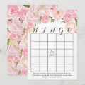 pink roses watercolor flowers Shower Bingo Cards | Zazzle