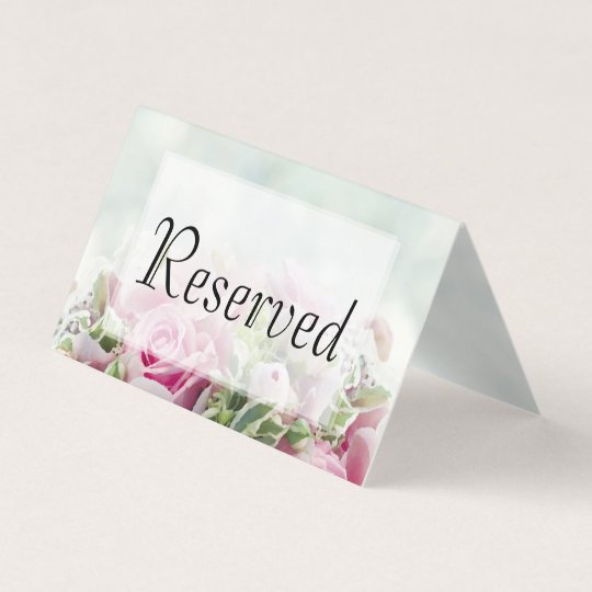 Pink Roses Wedding Reserved Place Card | Zazzle.com