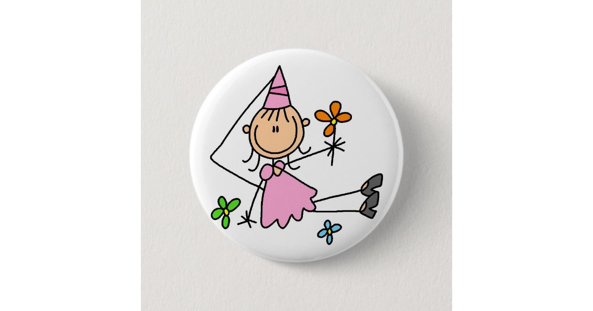 Pink Royal Princess Button | Zazzle