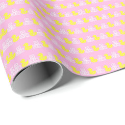 Pink Rubber Duck Wrapping Paper | Zazzle