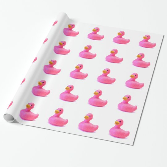 Pink Rubber Duck Wrapping Paper | Zazzle.com