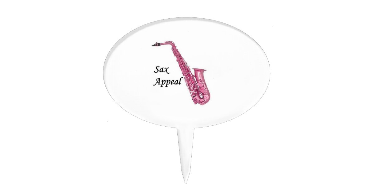 Pink Saxophone Cake Topper | Zazzle