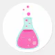 Pink Science Beaker Classic Round Sticker | Zazzle