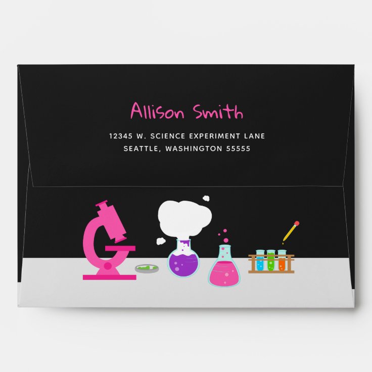Pink Science Lab Envelope | Zazzle