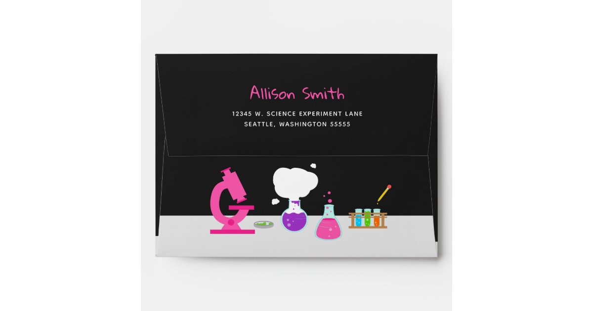 Pink Science Lab Envelope | Zazzle
