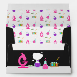 Pink Science Lab Envelope | Zazzle